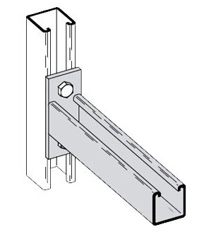ISC I5030-SS316 SST 12" SINGLE 1-5/8" STRUT CHANNEL STAND-OFF BRACKET ...