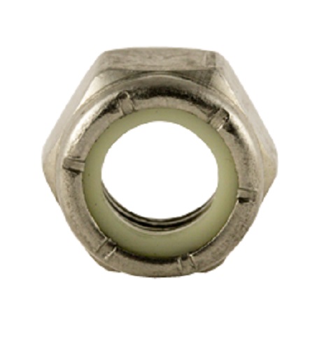 NUT 3/8-24 GRC LOCK NUT ZINC NYLON LOCK NUT 3/8-24 NF FINE THREAD ZINC ...