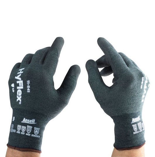 ANSELL 11-541-10 HYFLEX ZONZ COMFORT FIT GLOVES ANSI CUT LEVEL 4 WITH ...