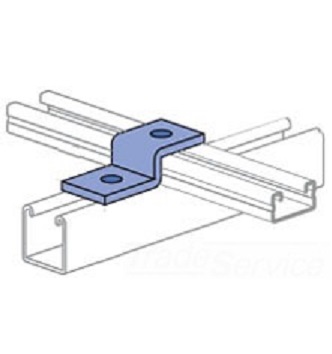 ISC I4047-HDG HDG SHALLOW 2-HOLE Z FITTING FOR 13/16" STRUT CHANNEL HOT ...