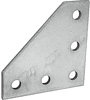 SUP AB263-HDG HDG FLAT 5-HOLE CORNER GUSSET PLATE HOT DIP GALVANIZED ...