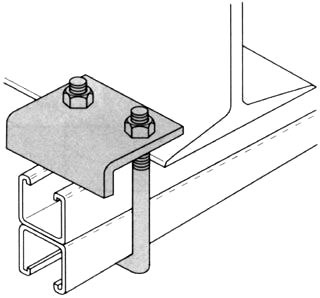PHD 7075-SS SST BEAM FLANGE CLAMP U-BOLT FOR 3-1/4" STRUT TYPE 304 ...