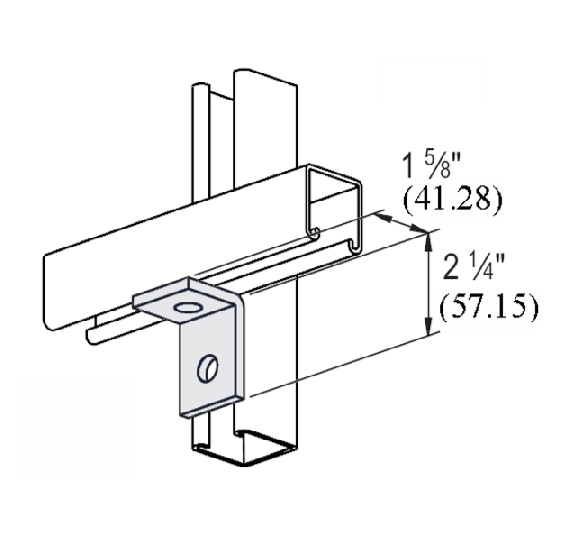 PHD 5110-SS SST 2-HOLE 90 DEGREE CORNER ANGLE FITTING 1-5/8" X 2-1/4 ...