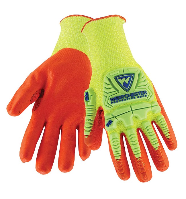 PIP HVY710HSNFB/L WESTCHESTER R2 YELLOW HPPE SHELL GLOVES SAFETY ANSI ...