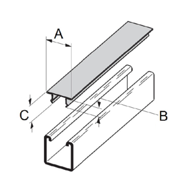 ISC I9090-10-EG SILVER EG 10' STEEL CLOSURE STRIP METAL FOR STRUT ...