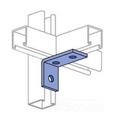 KUMAR N-1113-T316 SST 3-HOLE STRUT CHANNEL 90 DEREE ANGLE FITTING ...