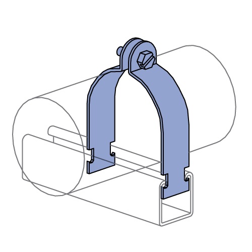 UNISTRUT P2046-DF DEFENDER 3" OD PIPE CLAMP STRUT TUBING STRAP WITH ...