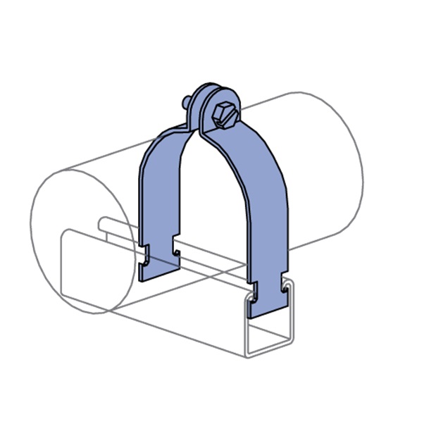 ISC I7015-EG SILVER EG 8" RIGID STRUT CLAMP 8-5/8" OD FOR 8" GRC ...