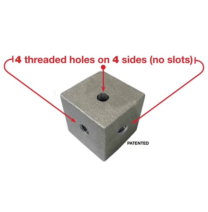 SP-PRODUCTS TBT38-NT-ST25 3/8" SLICK ROD 4-CONDUIT BLOCK WITH (4) 1/4 ...