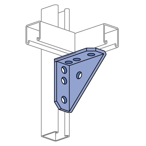 UNISTRUT P2484-DF DEFENDER 7-HOLE UNIVERSAL GUSSET STRUT CHANNEL 90 ...