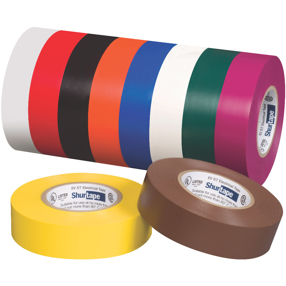 SHURTAPE 200783 EV 057 WHITE 3/4" X 66' ELECTRICAL PHASING TAPE UL ...