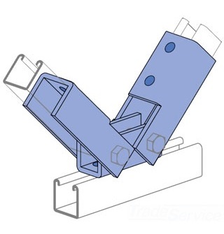 ISC IB635-Y GOLD DOUBLE ADJUSTABLE STRUT BRACE FITTING YELLOW ZINC ...