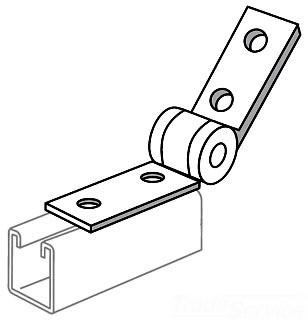 UNISTRUT P1354-ZD GOLD 4-HOLE ADJUSTABLE ANGLE STRUT HINGE CONNECTOR YZ ...