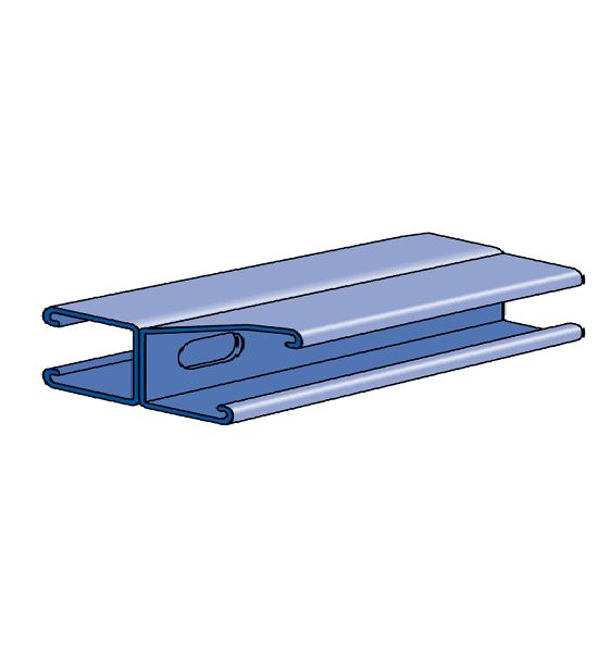 UNISTRUT P5501T-20-PG SILVER PG SLOTTED 1-5/8" X 4-7/8" CHANNEL 20 ...
