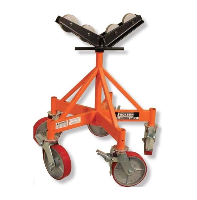 JACKSON-TOOLS 636 JUMBO JACK WITH VEE HEAD PIPE STAND FOR 4"-36 ...