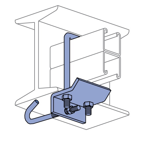 UNISTRUT P2867A-9-ZD GOLD U-BOLT BEAM CLAMP FOR 3-1/4" STRUT CHANNEL ...