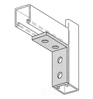 ISC I3033-SS316 SST 90 DEGREE 4-HOLE STRUT ANGLE BRACKET TYPE 316 ...